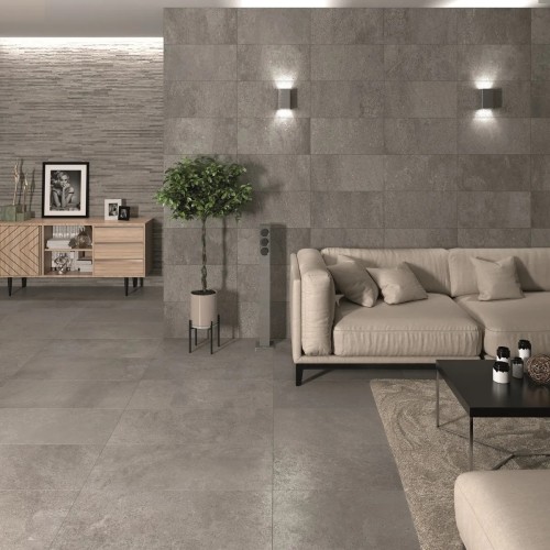 Urban Stone Grey Wall and Floor Natural Matt Tile | 30x60cm | Tile Kingdom