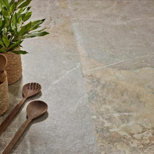 Strato Natural Rustic Black Slate Effect Sparkle | 59.5x59.5cm | Tile ...